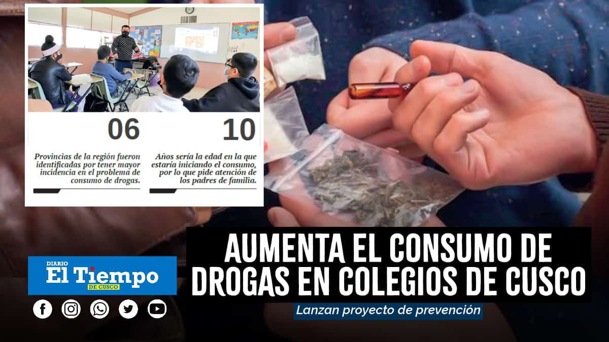 AUMENTA EL CONSUMO DE DROGAS EN MENORES - Diario El Tiempo Cusco